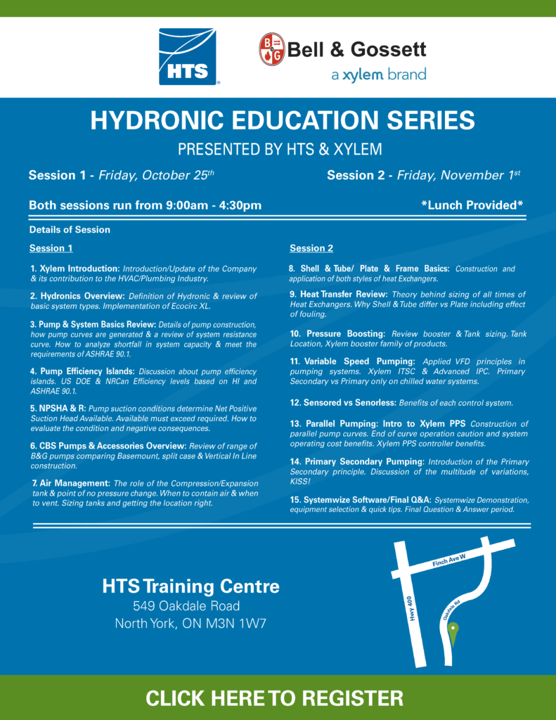 Toronto: Hydronic Education Series - Session Full